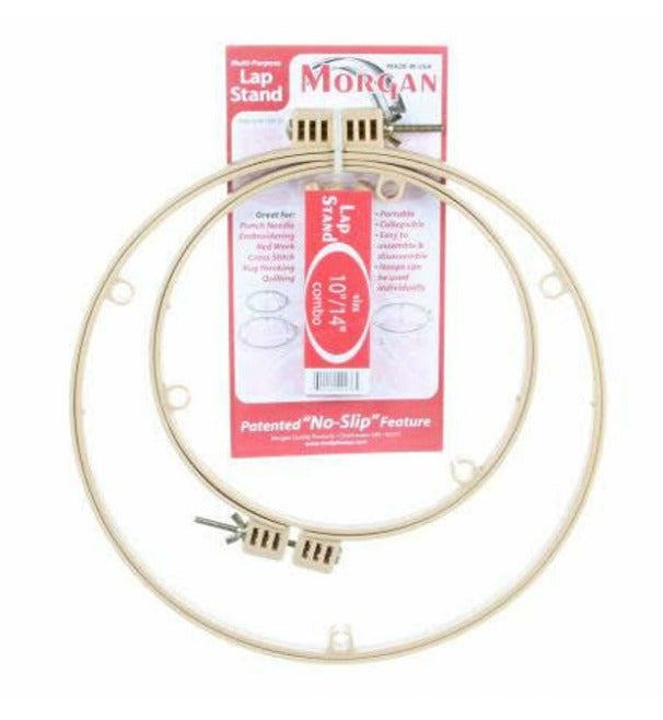 Morgan Lap Stand with 10inch/14inch No Slip Hoop Combo | Floss & Needle