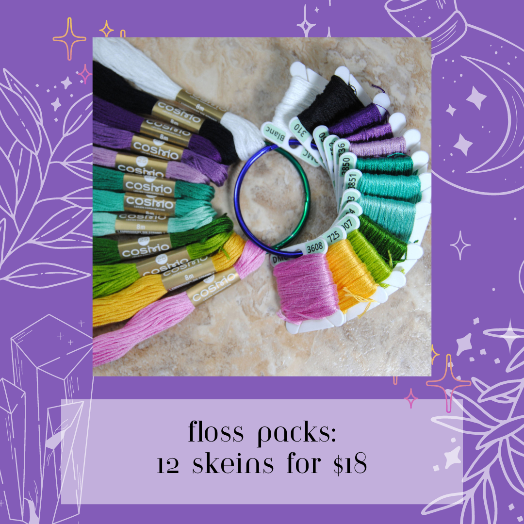 Cosmo Floss Pack for Spellbound Stitches | Floss & Needle